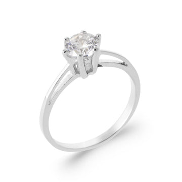 Bagues Solitaire en Argent 925, Plaqué Or avec oxyde de zirconium – Une ...
